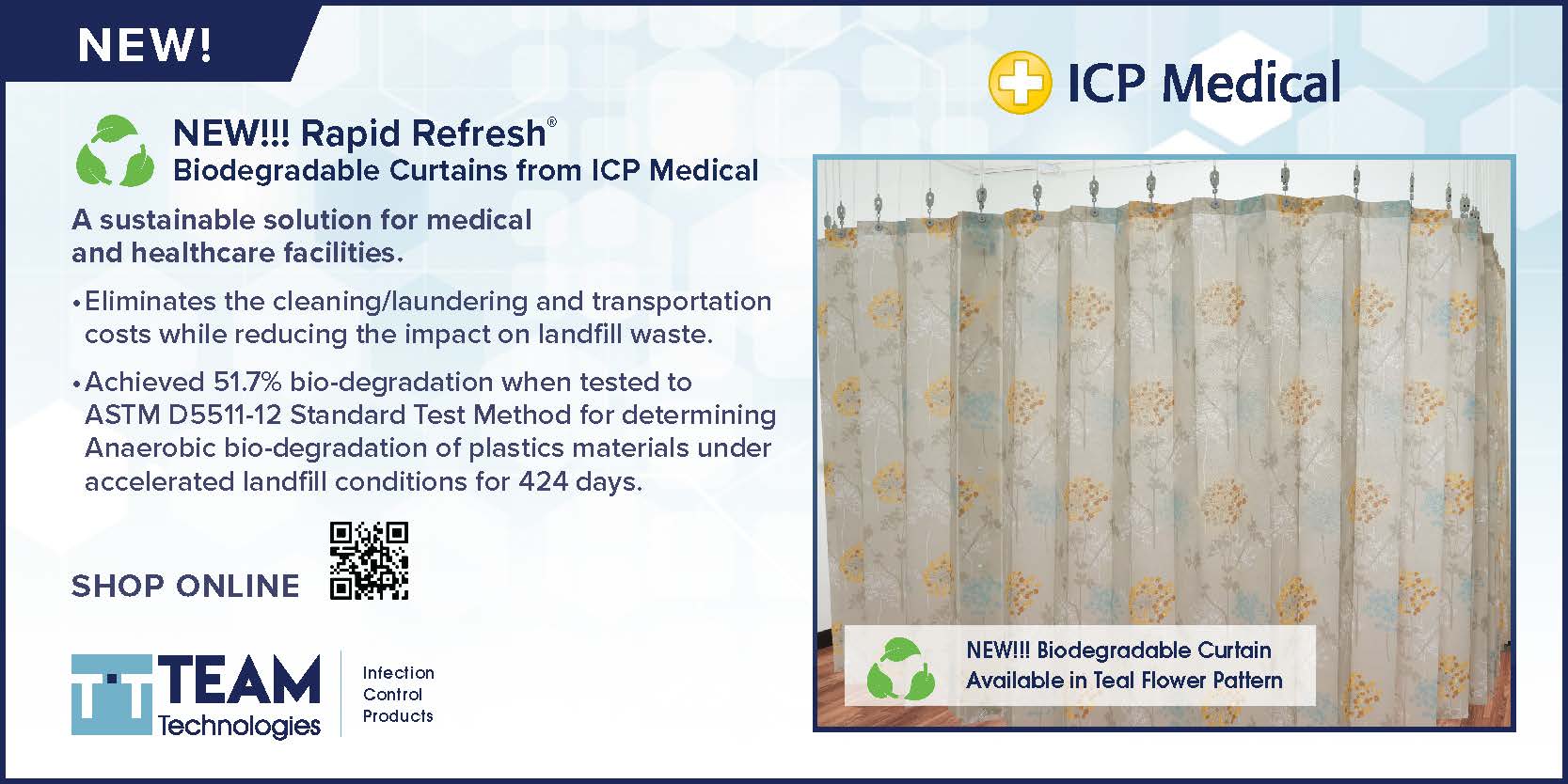 ICP Medical Introduces Rapid Refresh® Privacy Curtain: